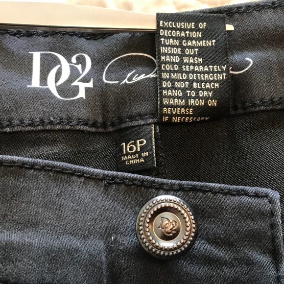 DG2 by Diane Gilman | Jeans | Nwt Dg2 5pocket Black Jeans With Beaded ...